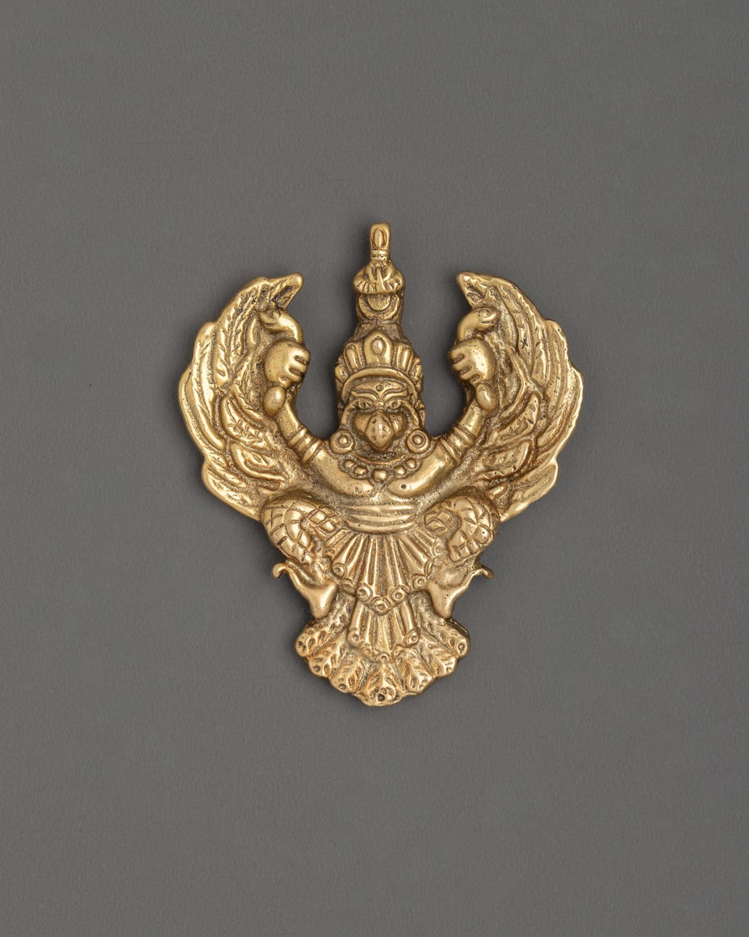 Garuda With Wrathful Expression Wall Hanging | Fierce Guardian in Brass ...