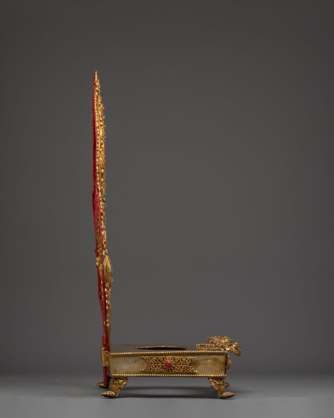 Traditional Gold-plated, Copper Throne | Sacred Ritual Throne for ...