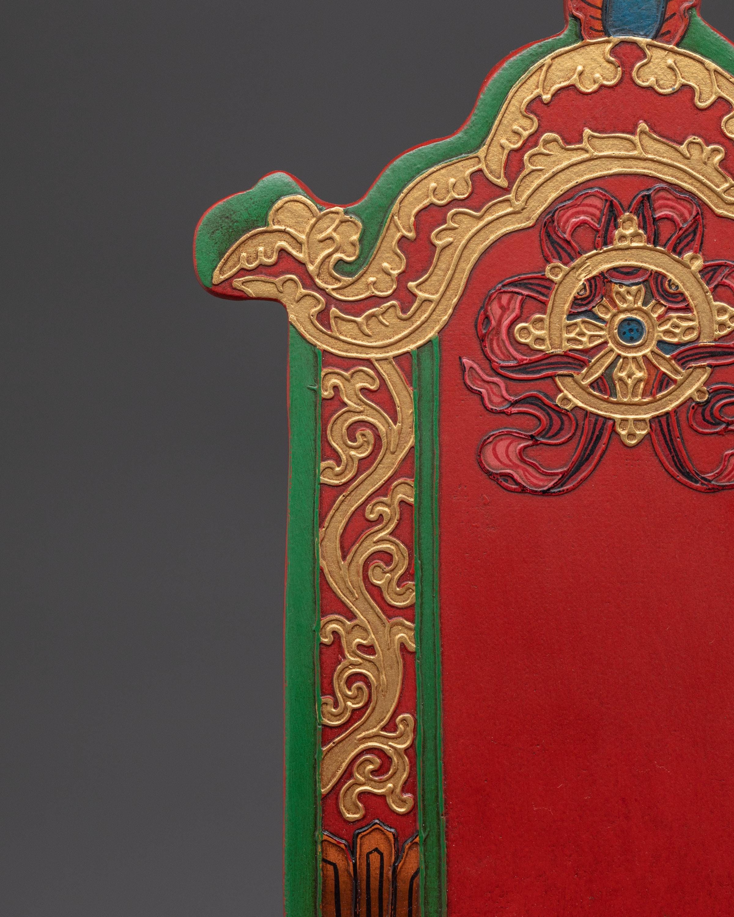 Handcrafted Tibetan Throne | Traditional Buddhist Seat for Meditation ...