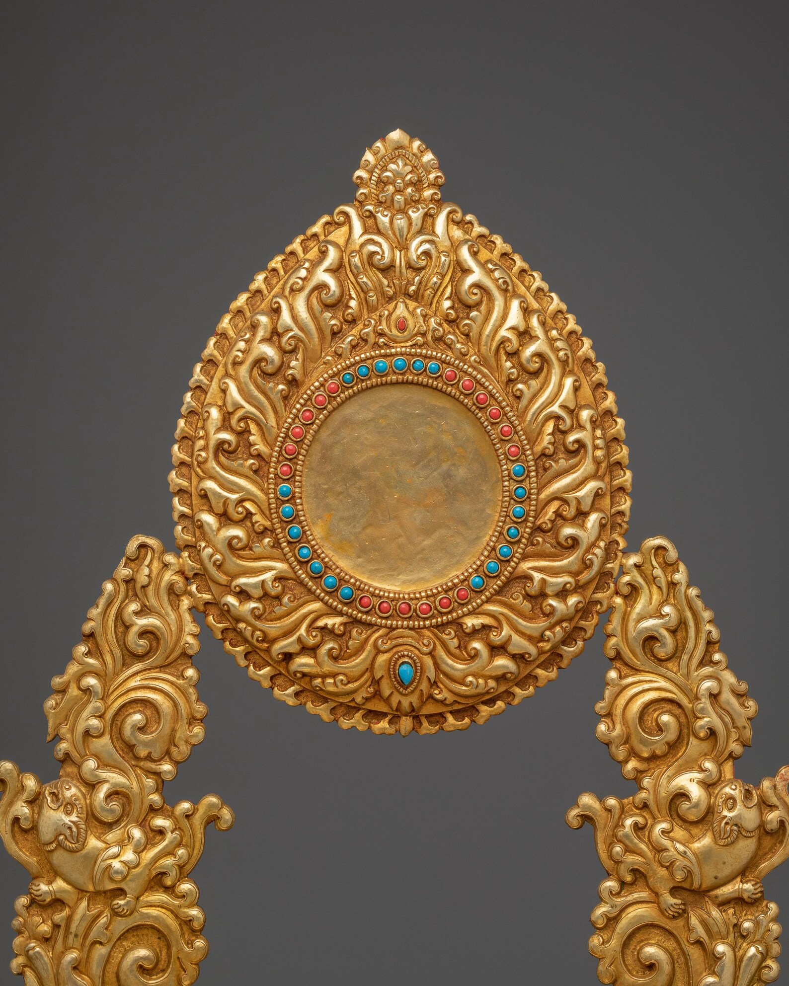 Traditional Gold-plated, Copper Throne | Sacred Ritual Throne for ...