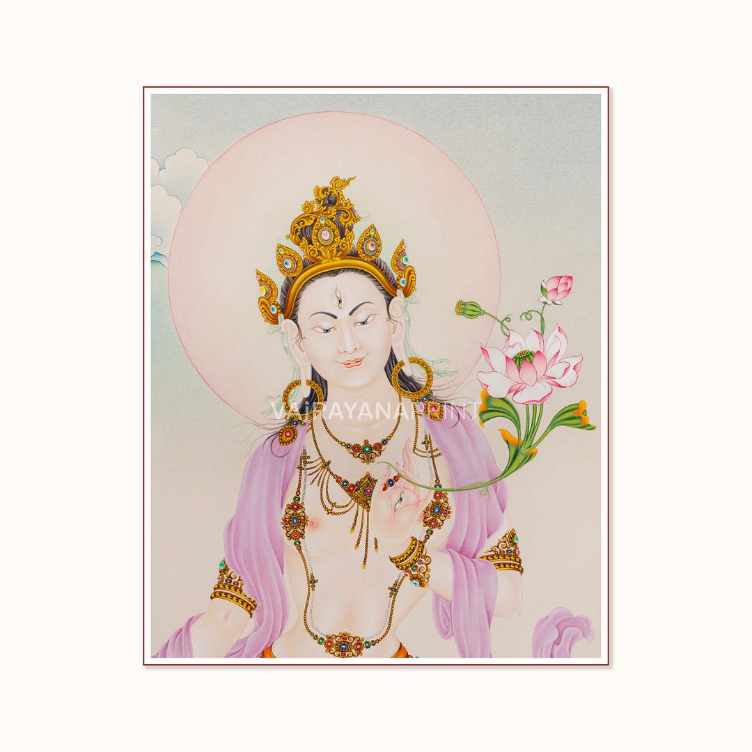 Karma Gardi's Masterpiece Goddess White Tara Portrait | Artistic ...