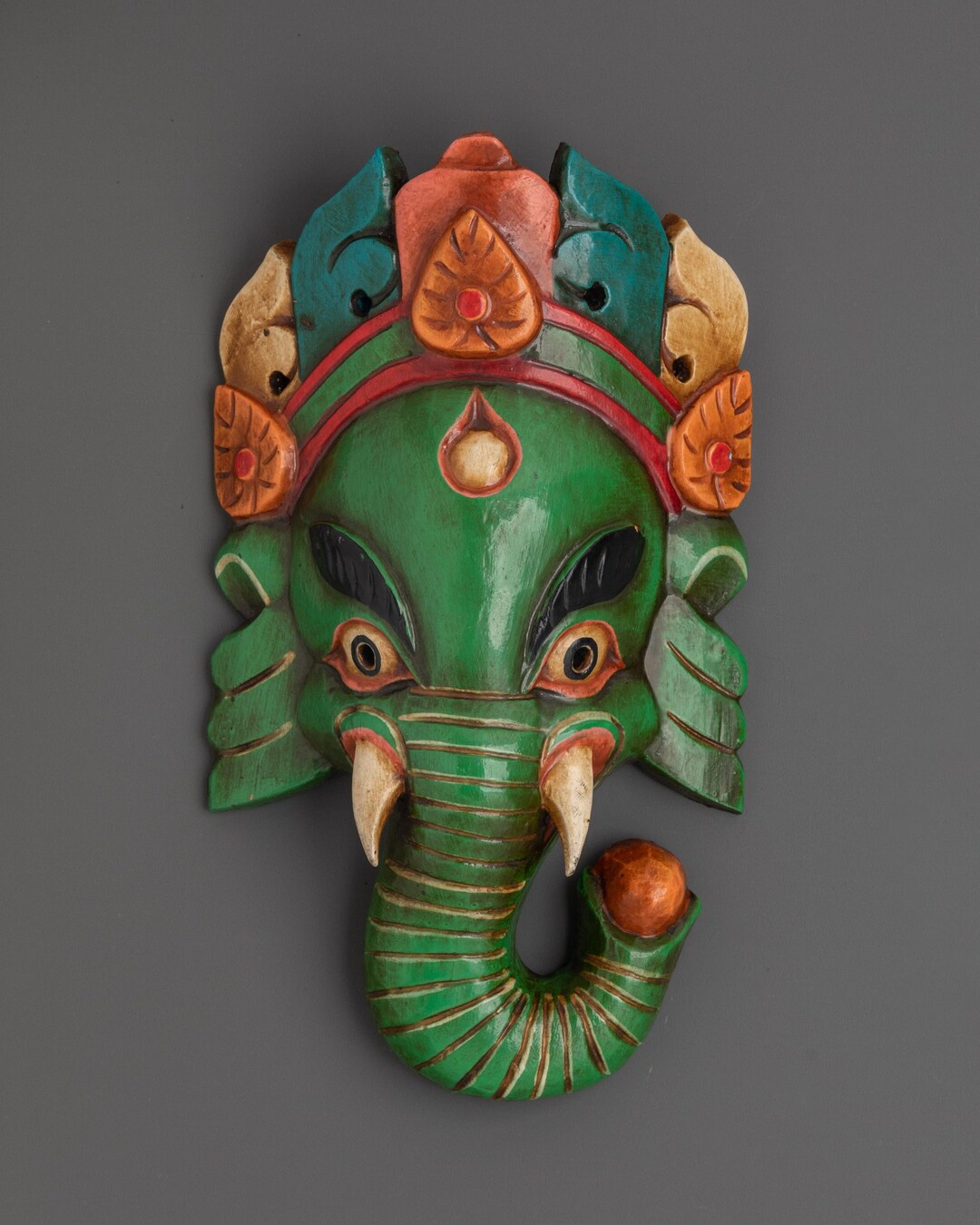 Wooden Ganesh Mask Wall Hanging | Elephant Deity Home Decor - Etsy