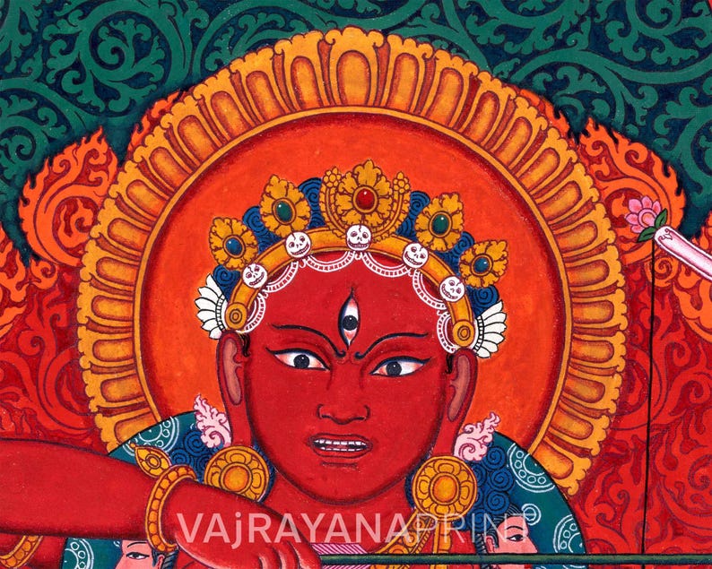 Traditional Style Nepali Art Print of Kurukulla Goddess | Newari Pauba ...