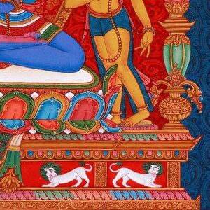 Vajrasattva Thangka Print | Dorje Sempa Meditation Artwork | Sacred ...