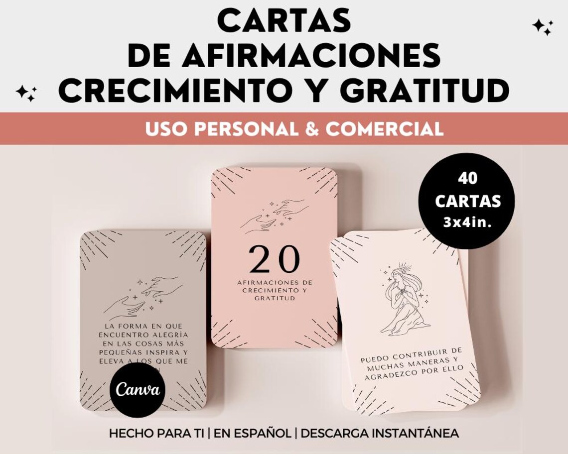 Cartas de Agradecimiento Cartas de Afirmaciones Positivas Imprimibles ...
