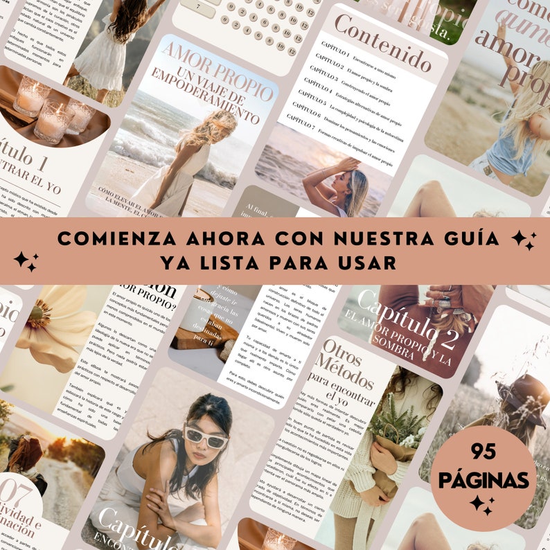 Self Love, Guide in Spanish, Editable Resale Rights, Canva, Life ...