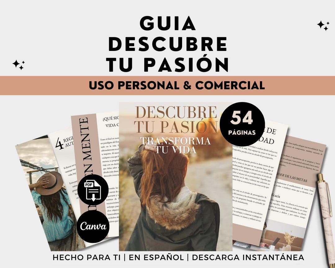Find Your Passion Guide Life Coach Planner Digital Product Canva ...