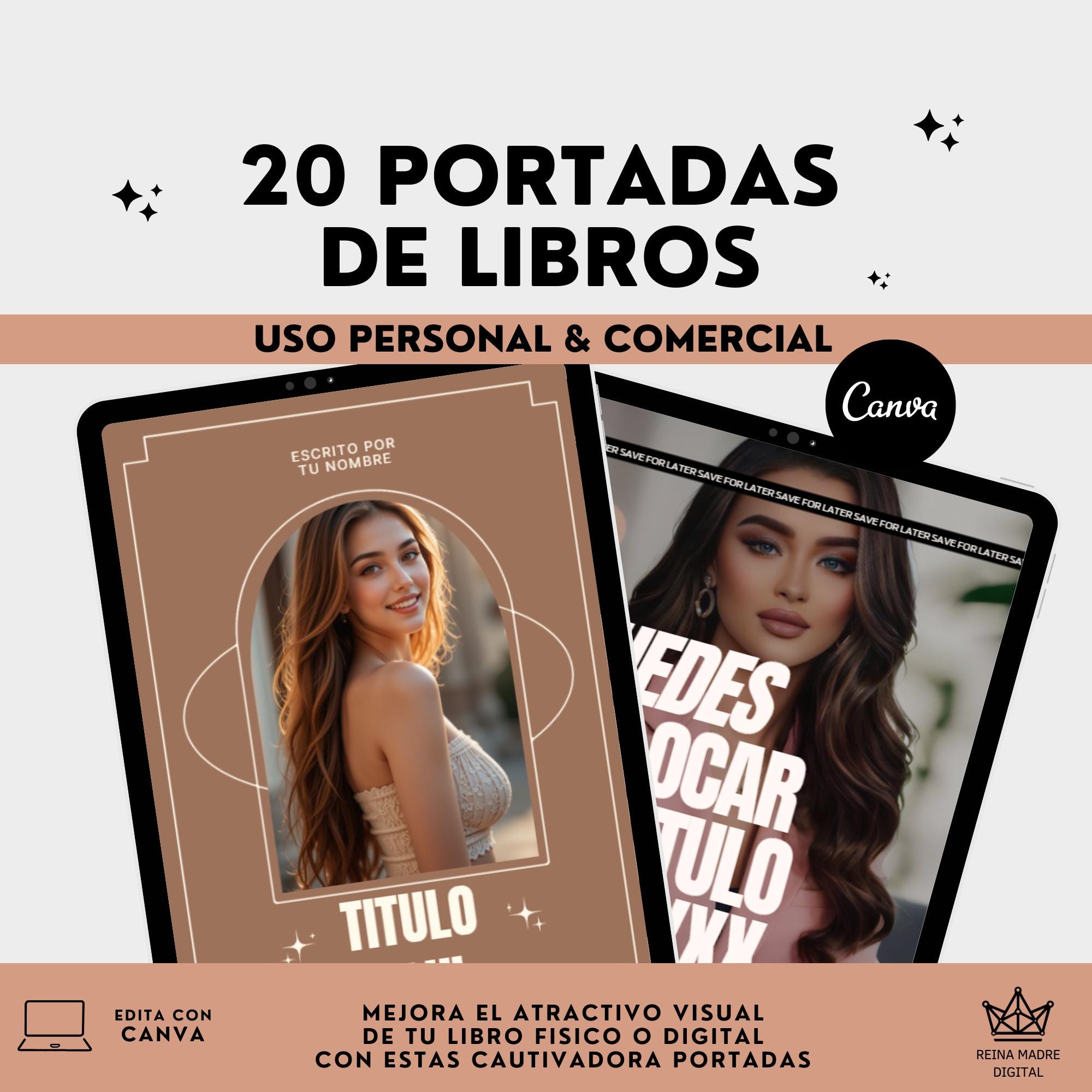 20 Editable Canva Book Cover Title Page Templates Master Resell Rights ...