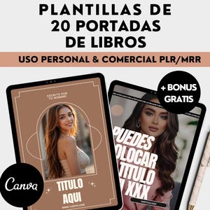 20 Editable Canva Book Cover Title Page Templates Master Resell Rights ...