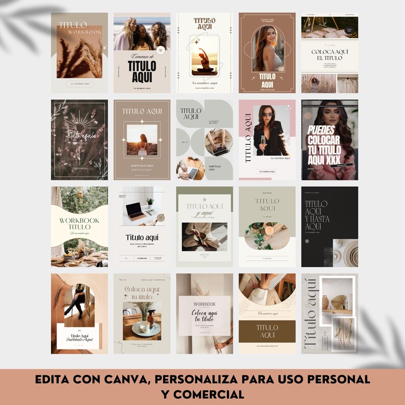 20 Editable Canva Book Cover Title Page Templates Master Resell Rights ...