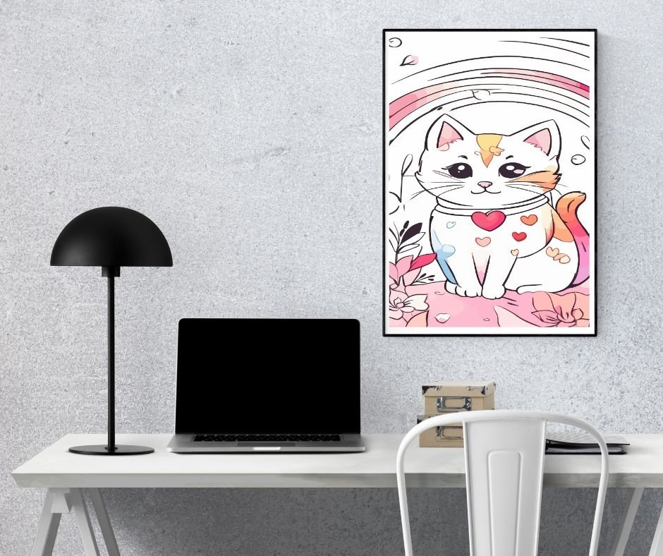 High-resolution Anime Cartoon Cat Images in PNG Format, Extra Vibrant ...