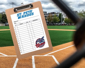 Baseball Softball Team Lineup Card Printable Player - Etsy