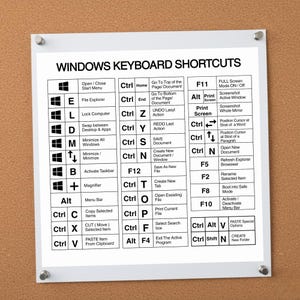 Windows Shortcuts Cheat Sheet Printable, Keyboard Reference Guide PDF ...