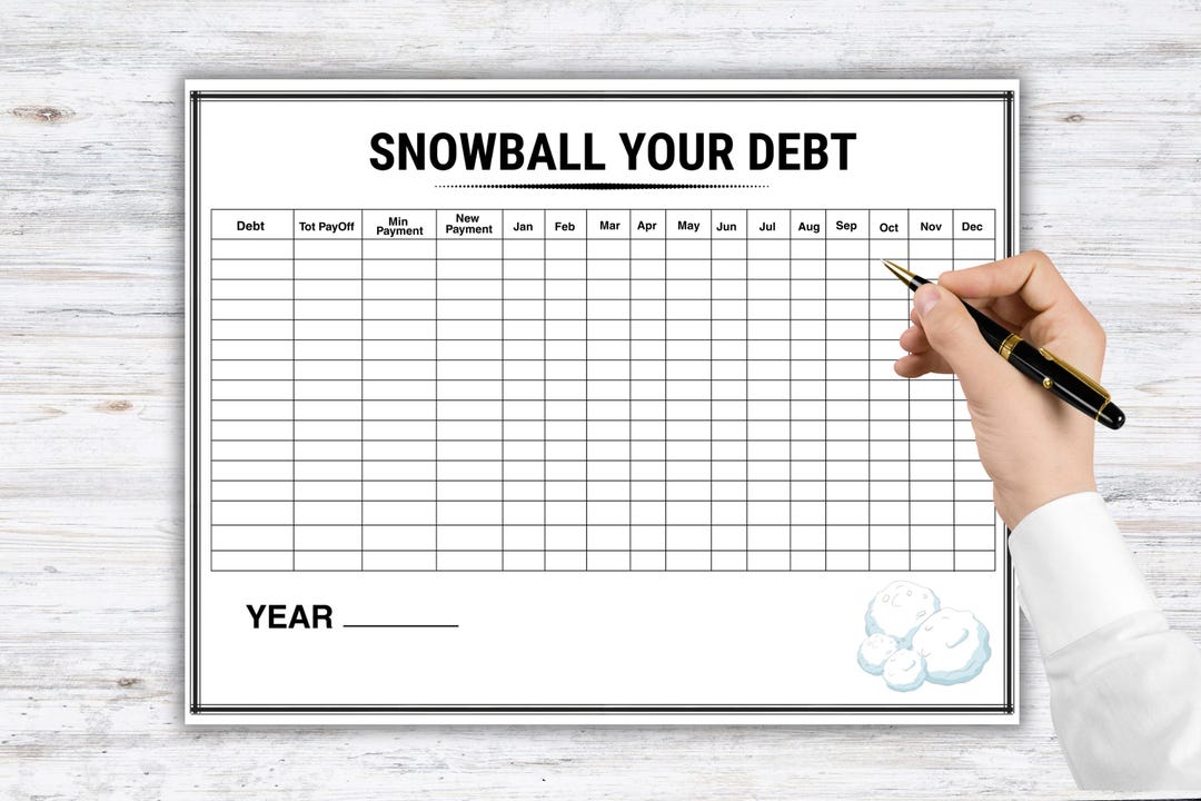 Debt Payoff Tracker Printable, Snowball Method Worksheet, Budget ...