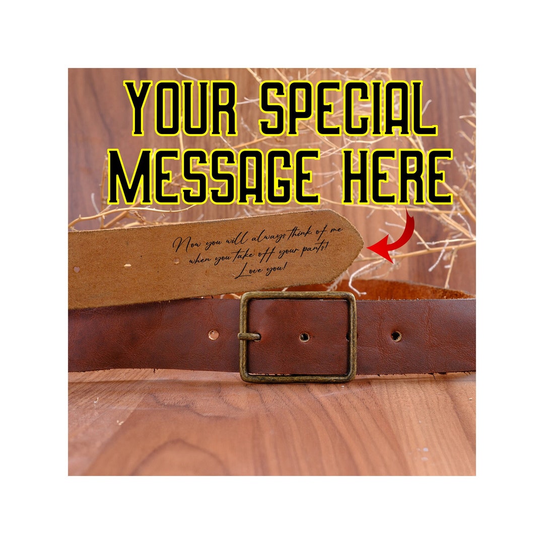 Personalized Men's Leather Belt, Handmade Leather Belt, Custom Engraved ...