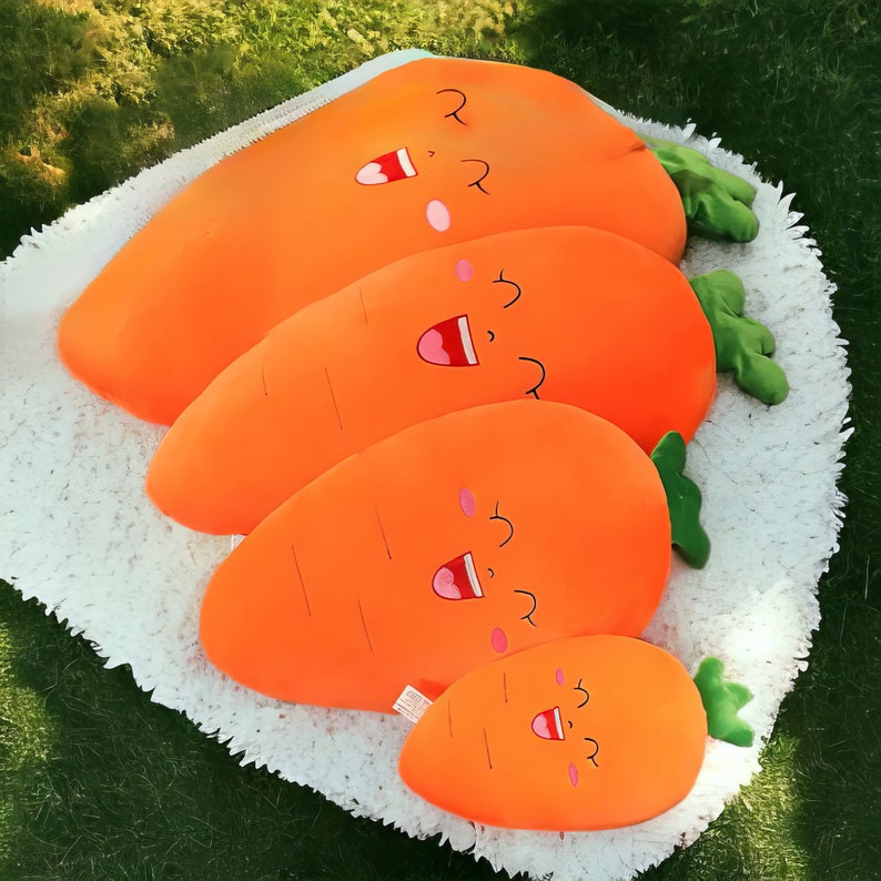 Adorable Cartoon Veggie Plush Set: Smiling Carrot, Chili, Corn, Cute ...