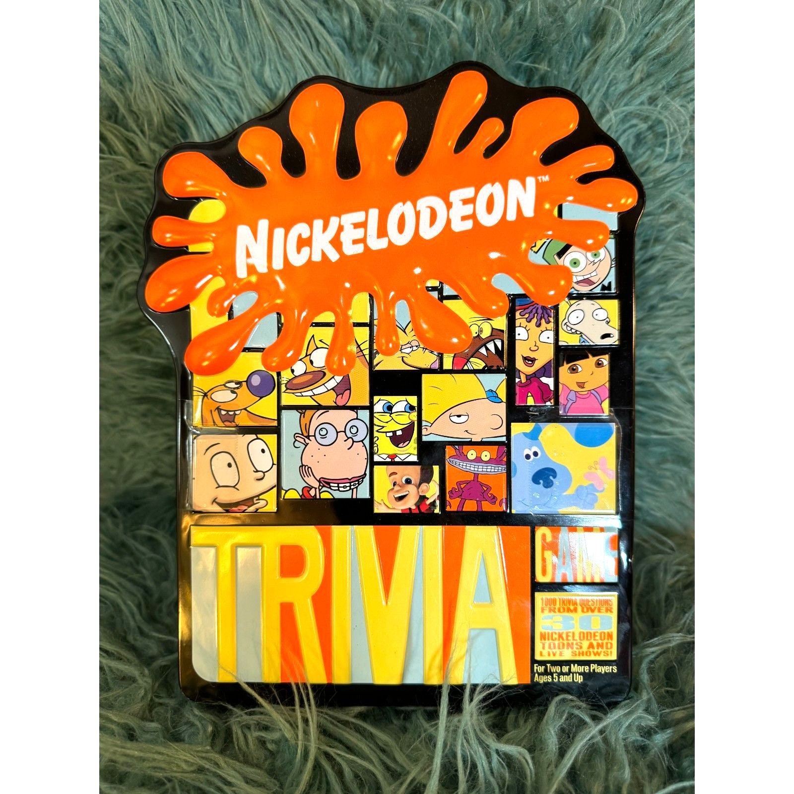 NICKELODEON TRIVIA GAME 2002 Vintage Y2K Collector's Tin Box Excellent ...