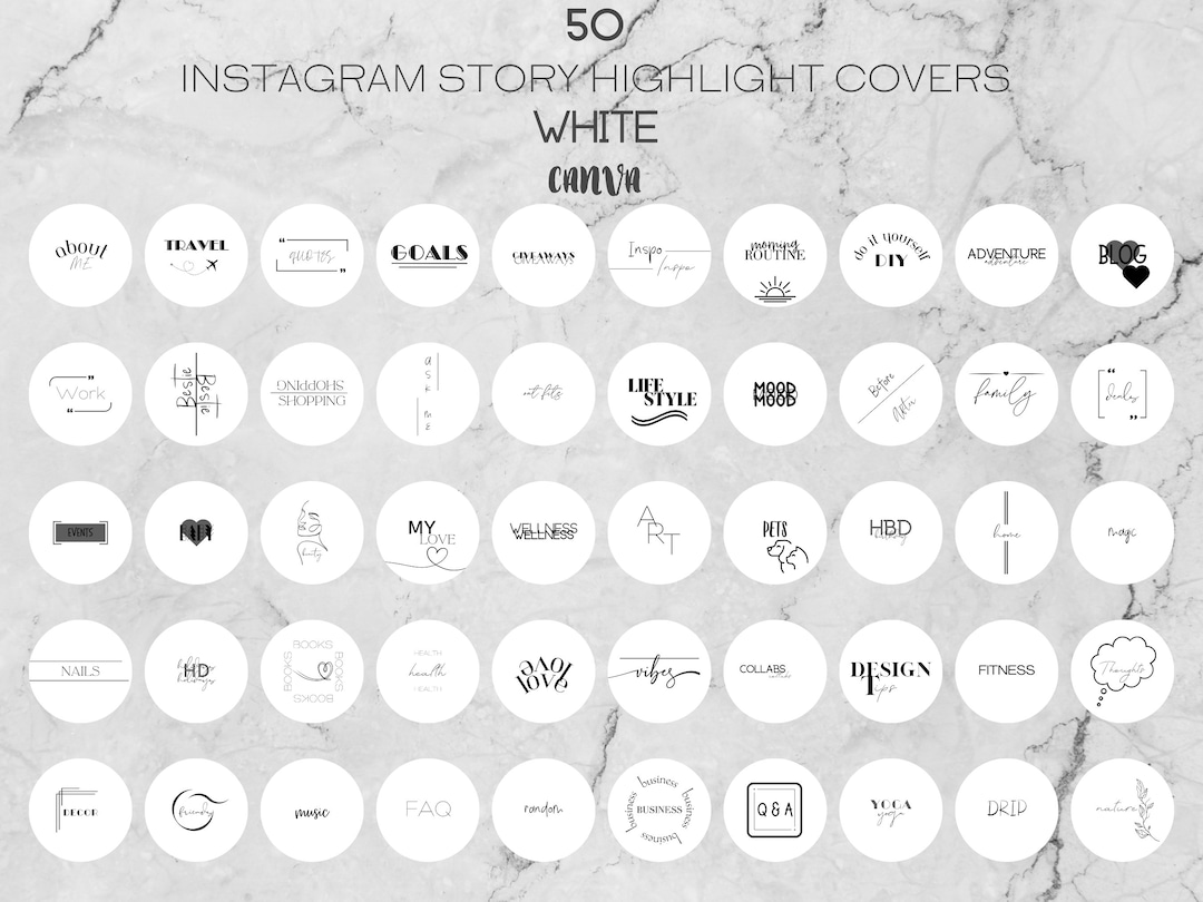 50 White Instagram Highlight Covers White Instagram Cover Aesthetic ...