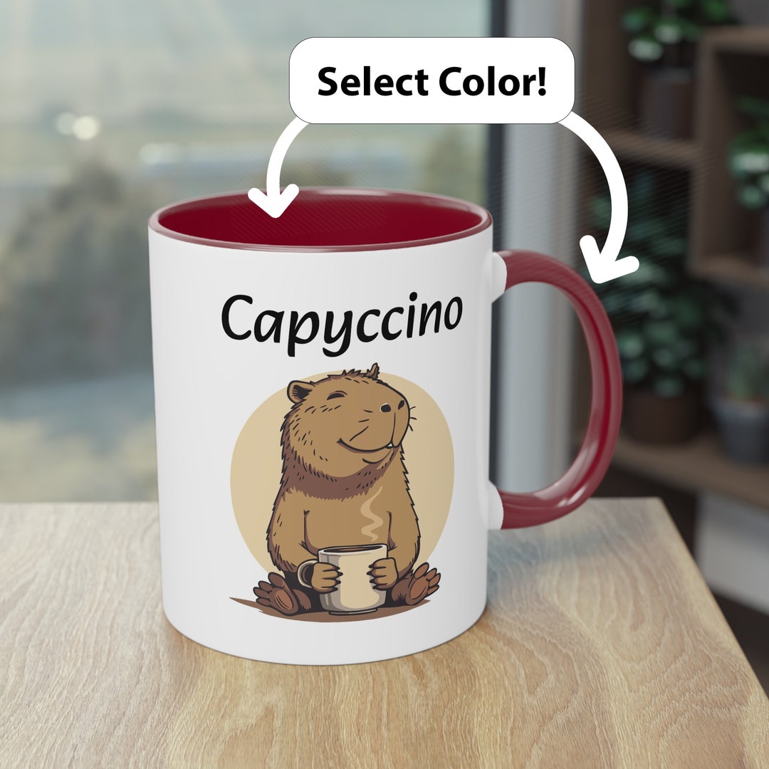 Capyccino Mug, Cozy Capybara Coffee Cup, Charming Barista Capy ...
