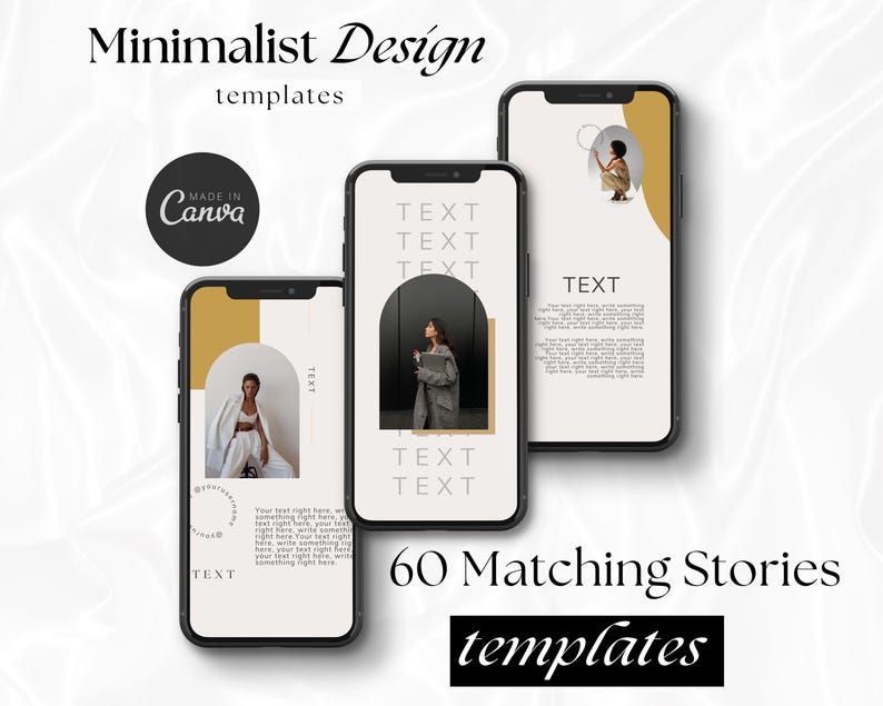Neutral MINIMALIST Canva Templates Pack | Elegant Sophisticated ...