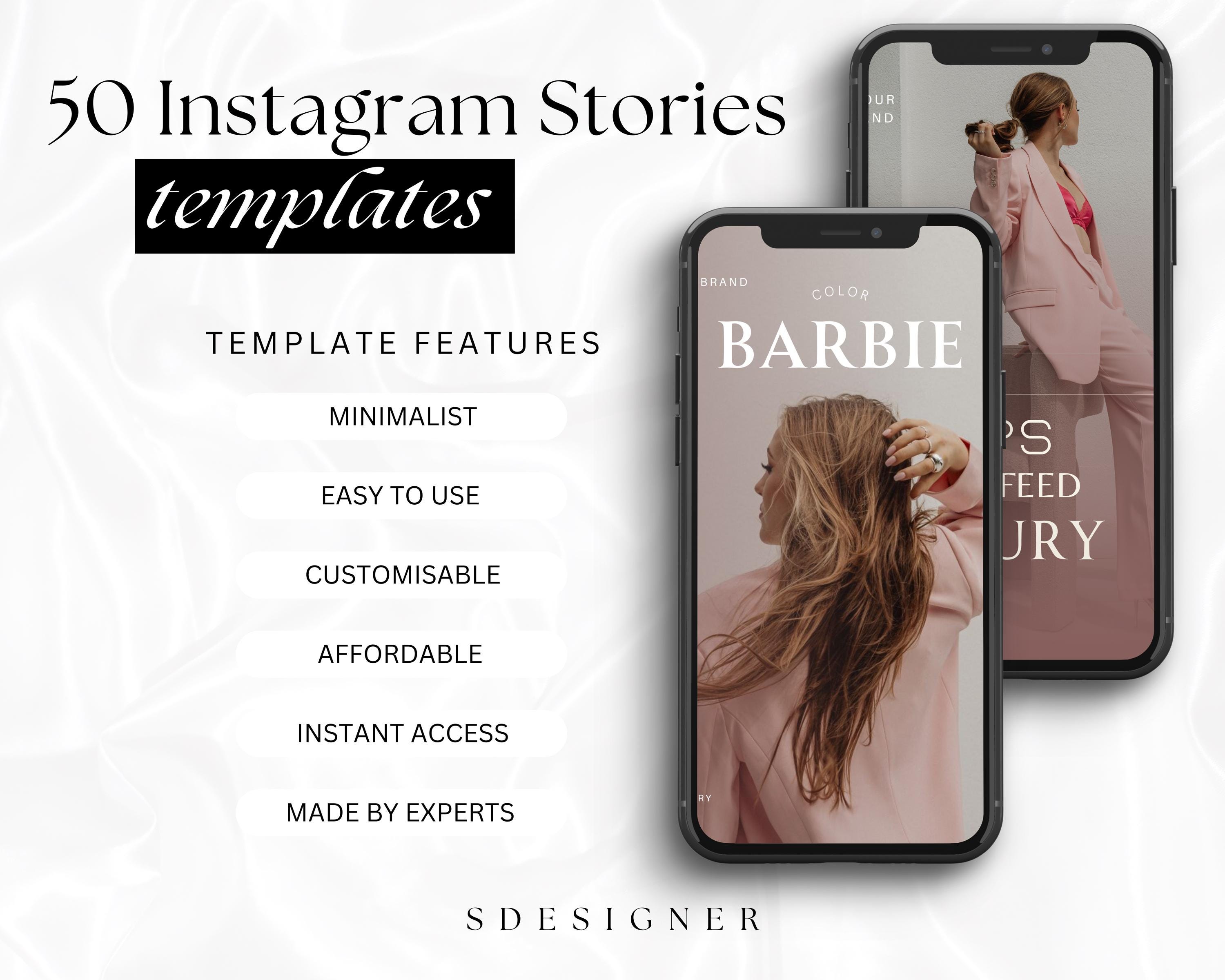 MODERN & SOPHISTICATED ROSE Instagram Posts and Stories Canva Templates ...