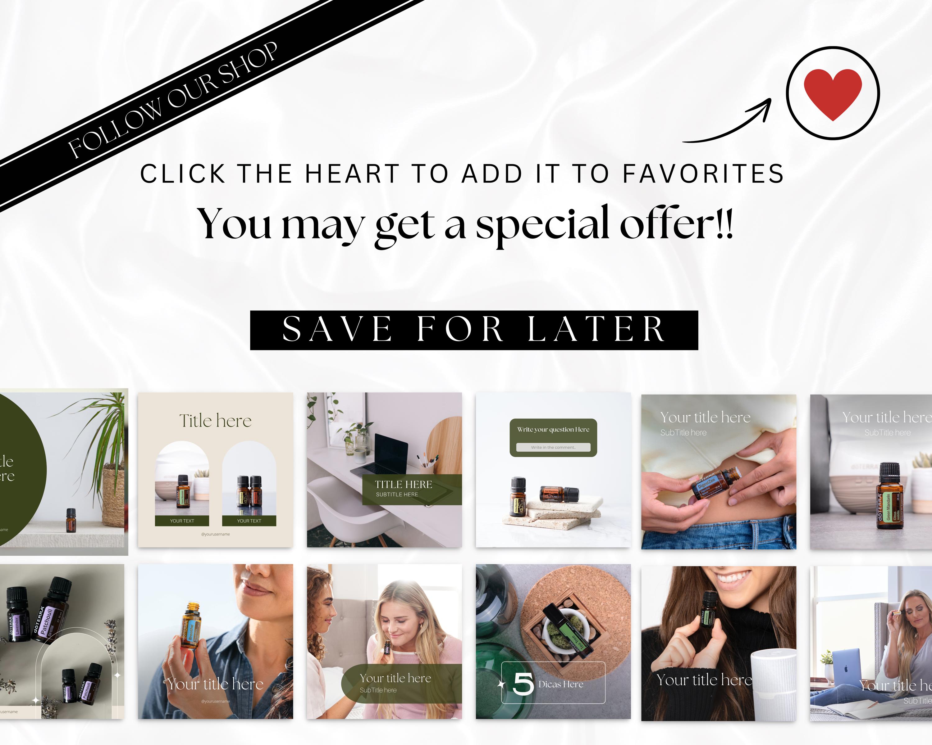 DOTERRA Minimalist Green Canva Templates | Editable Instagram Posts ...