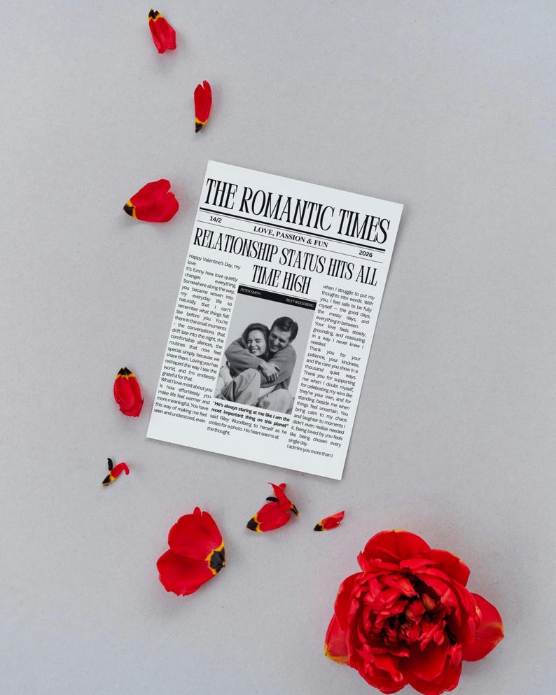 Printable Anniversary Card | Editable Canva Template | Romantic ...