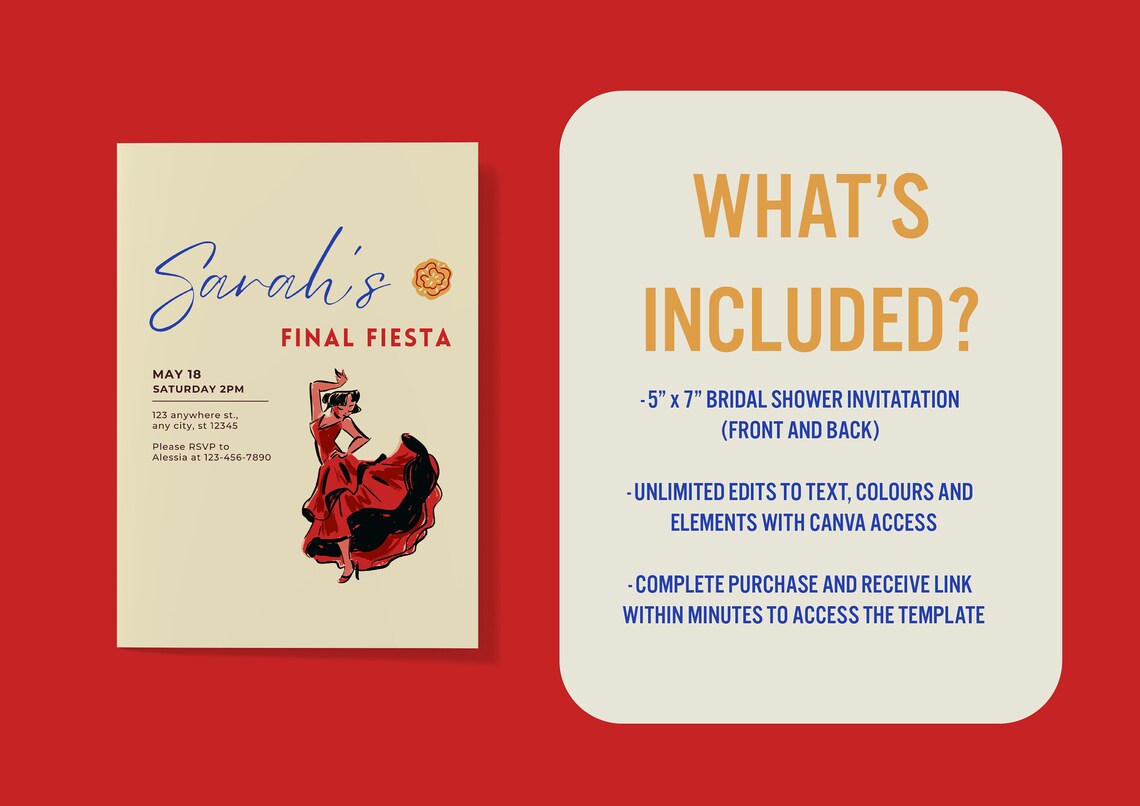 Final Fiesta | Bridal Shower | Hen's Party Invitation | Digital ...