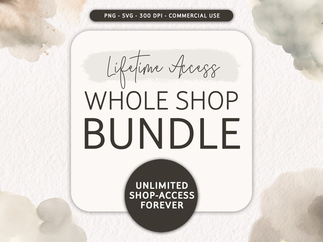 Whole Shop Clipart Bundle, Unlimited Lifetime Shop Access, Entire Store ...