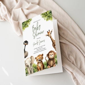 Paquete de imágenes prediseñadas de animales de safari en acuarela ...