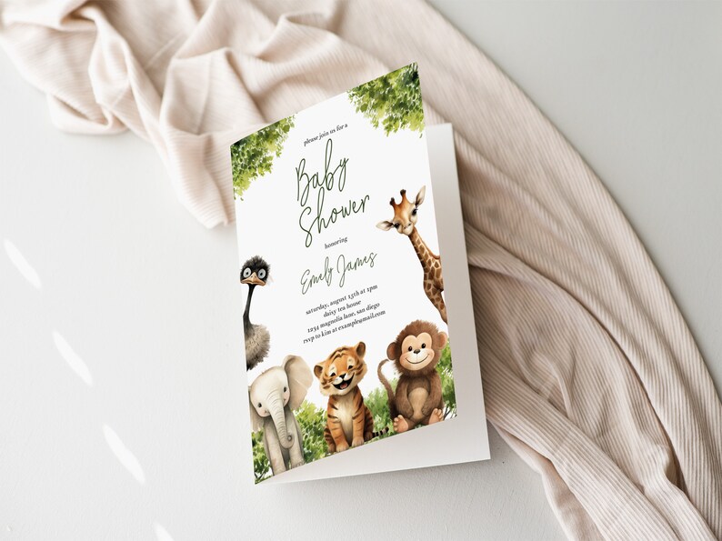 Paquete de imágenes prediseñadas de animales de Safari en acuarela ...