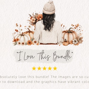 Watercolor Autumn Clipart Bundle, Cozy Autumn PNG, Fall Clip Art ...