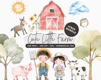 Cute Safari Animals Clipart, Jungle Animals PNG, Watercolor Africa Clip ...