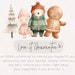Cute Christmas Characters Clipart, Watercolor Christmas Clip Art Bundle ...