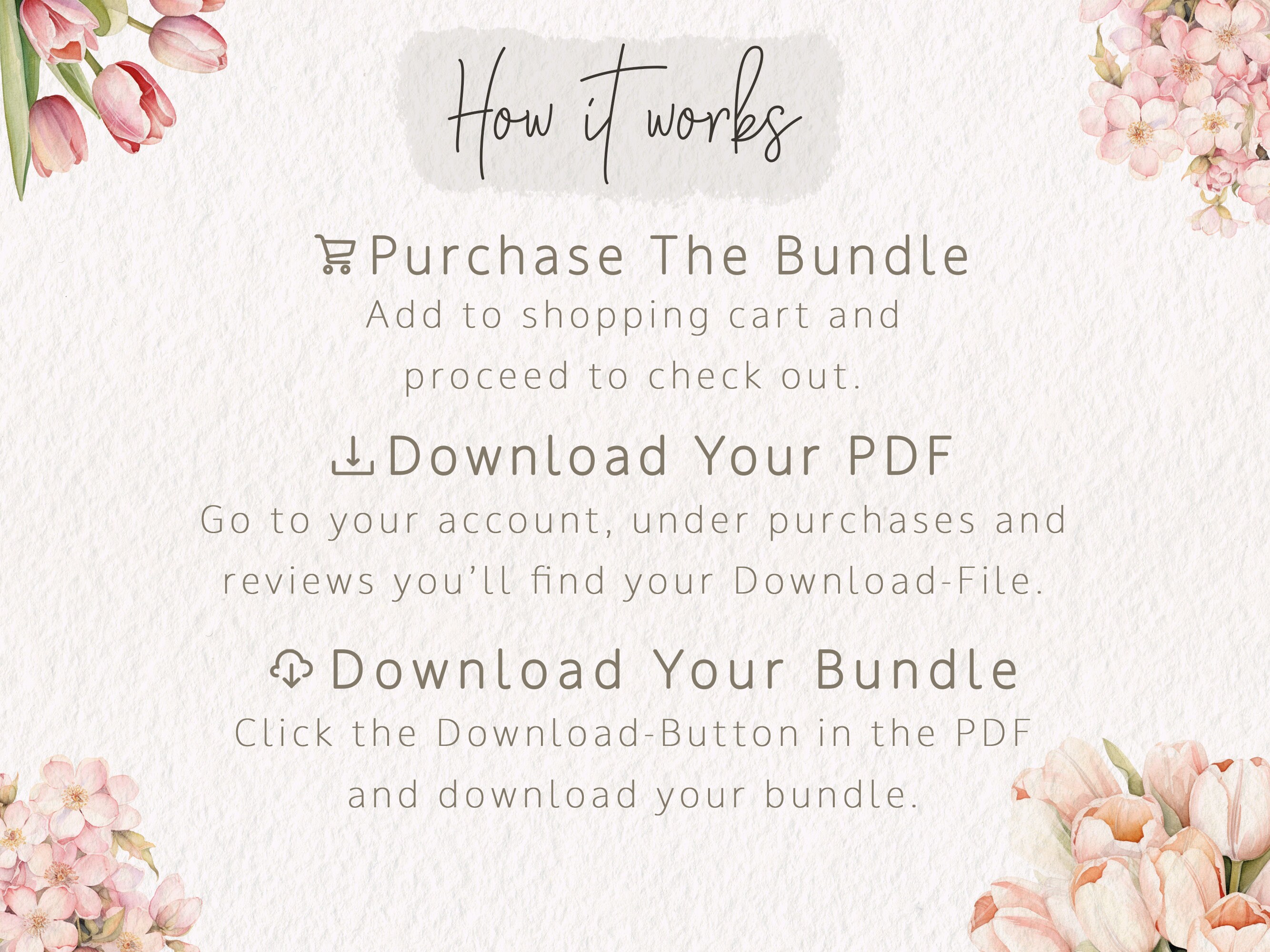 Pink Spring Clipart Bundle, Watercolor Spring Clip Art Set, Spring PNG ...