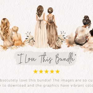 Watercolor Mother’s Day Clipart, Floral Mother’s Day PNG, Neutral ...