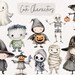 Cute Halloween Clipart Bundle, Watercolor Happy Halloween Clip Art ...