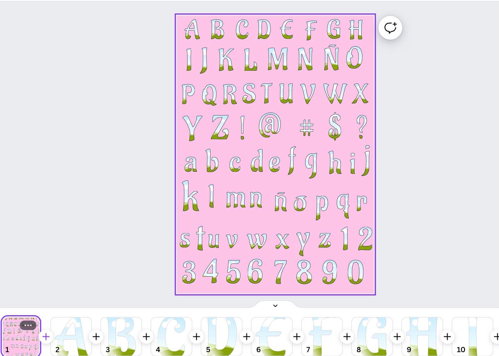 Canva Letter Frames Template Doodle Alphabet Font Set 0001 With ...