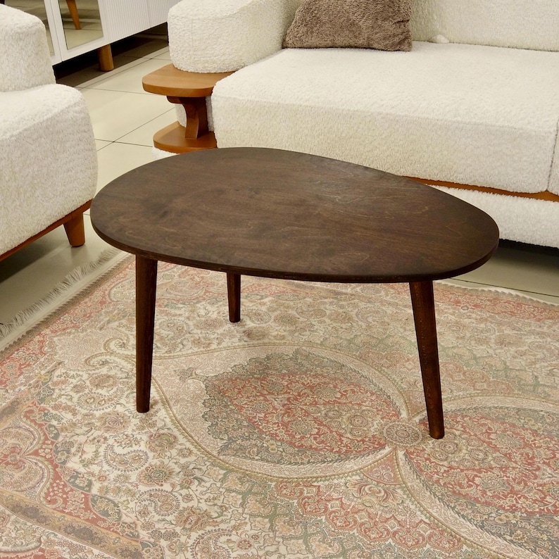 Handmade Egg Shape Coffee Table: Birch Plywood Scandinavian Style - Etsy