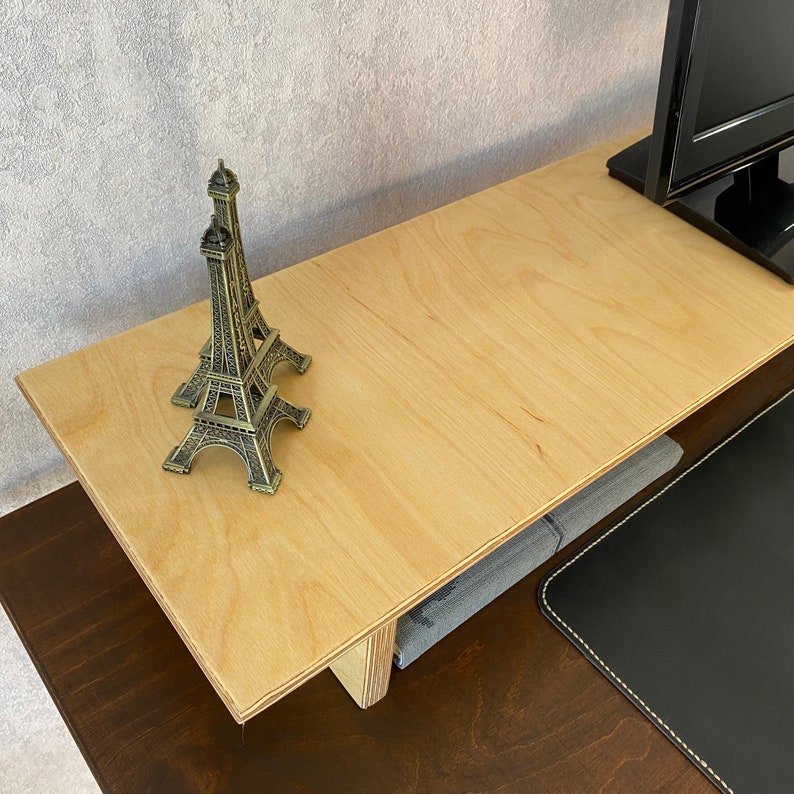 Desk Shelf, Desk Stand, Wooden Desk Shelf, Monitor Riser, Monitor Shelf ...