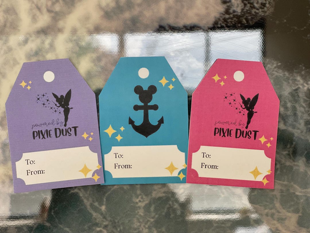 Disney Cruise Pixie Dust Gift Tags | Tinkerbell, Mickey Anchor ...