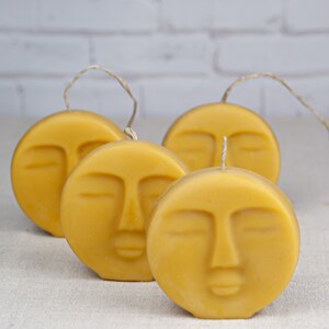 Beeswax Round Candle. Natural Living Room. Handcrafted Candle. Gift for ...