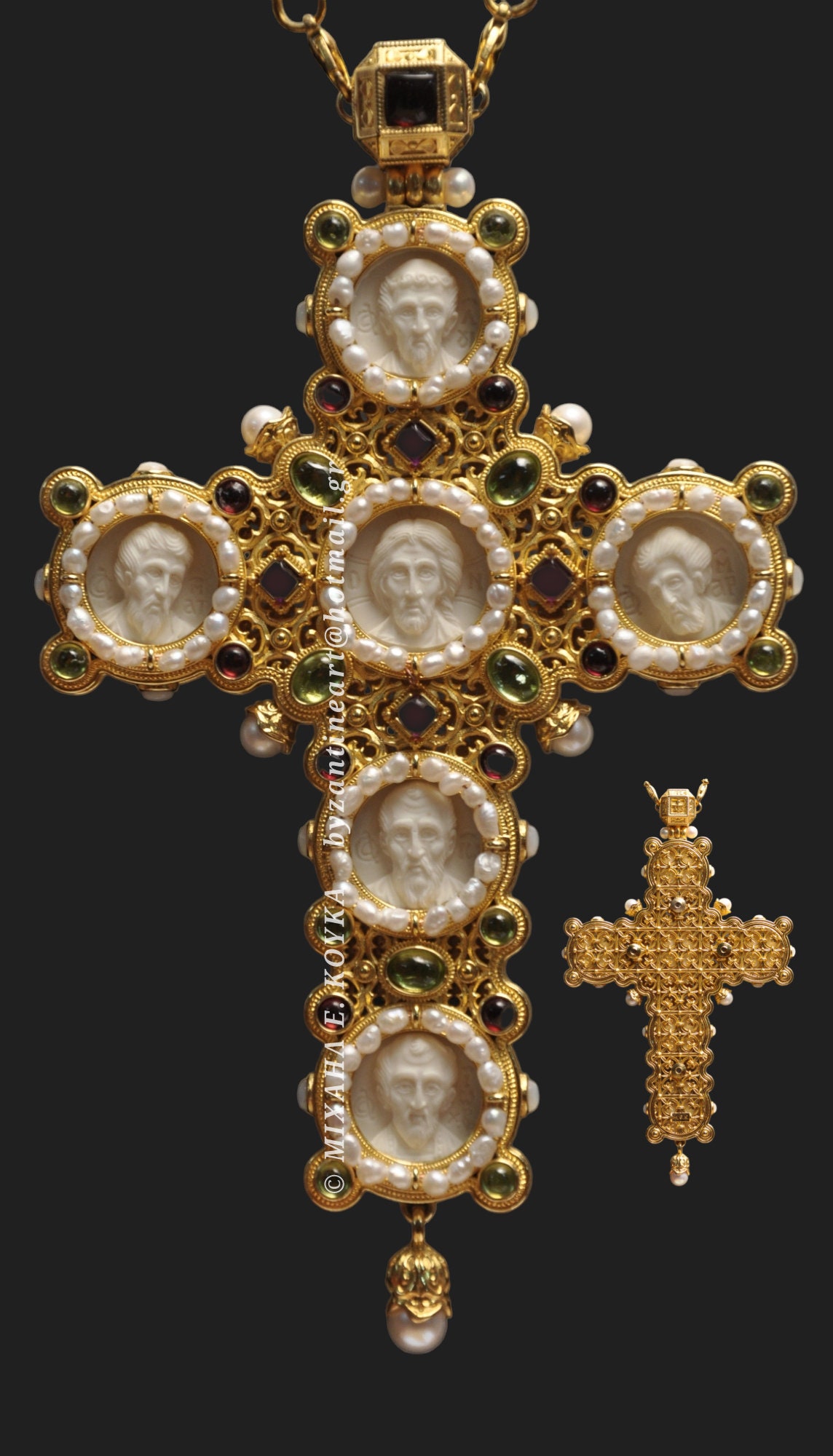 Pectoral Cross Silver 925, Byzantine Cross, Orthodox Cross, Priest ...