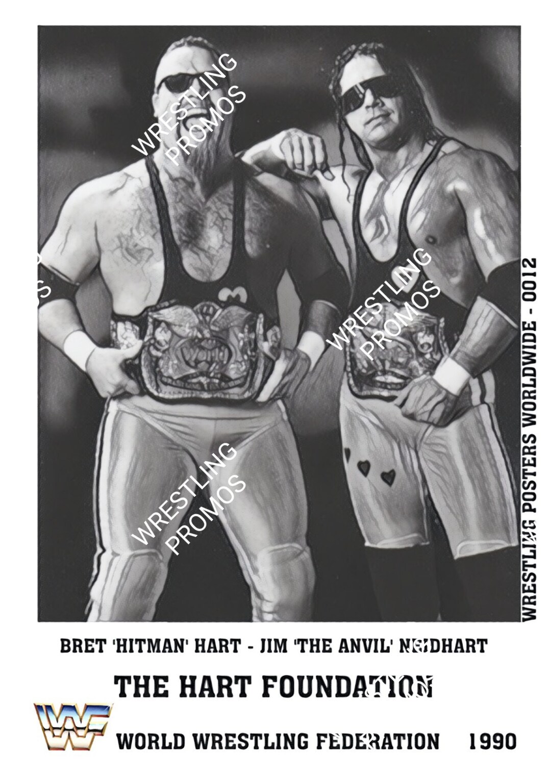 12.. WWF Bret Hitman Hart Jim the Anvil Neidhart the Hart Foundation ...