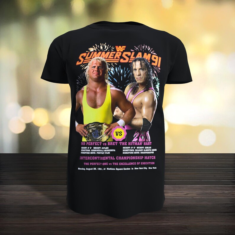 8.. High Quality Custom WWF Summerslam 1991 Bret Hitman Hart Vs Mr ...