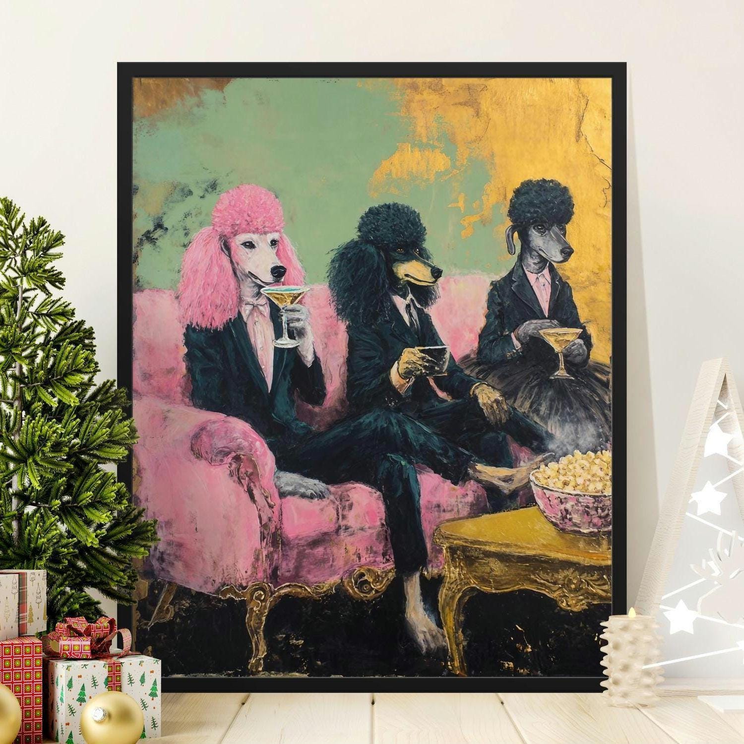 Anthropomorphic Poodle Print, Funny Dog Art, Home Decor - Etsy