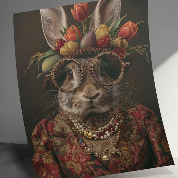Whimsical Rabbit - Etsy