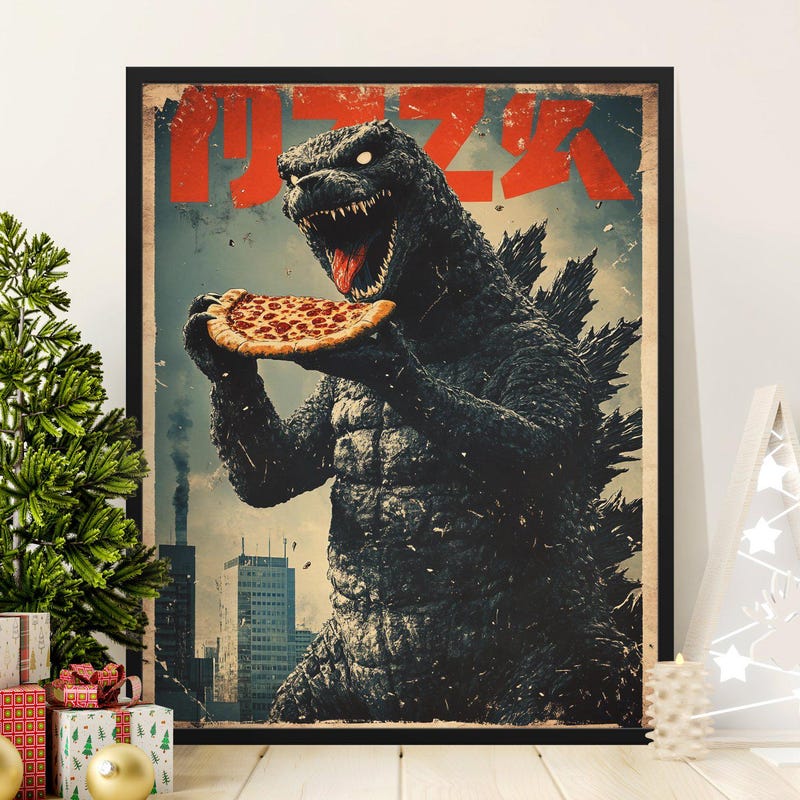 Godzilla Poster - Etsy