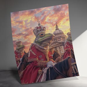 Royal Frog Parade Wall Art, Whimsical Frog Art, Frog Royalty Print ...