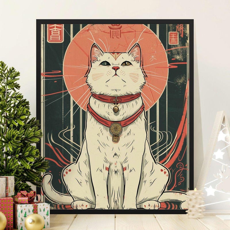 Japanese Sun Cat - Etsy